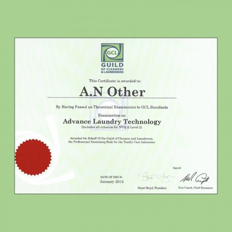 Theoretical Laundry Certificate - Guild of Cleaners & Launderers